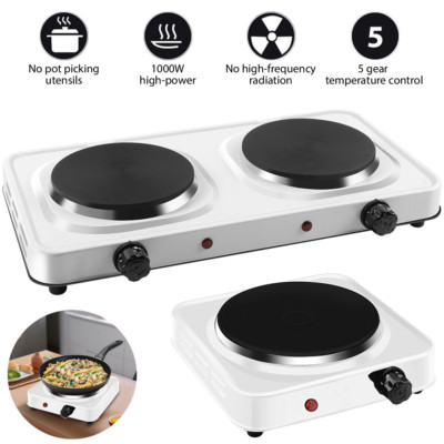 2000W Electric Hotplate Portable Kitchen Table Top Cooker Stove Double ...
