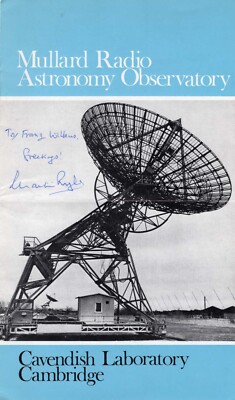 NOBEL PRIZE 1974 PHYSICIST Sir Martin Ryle autograph, scientific ...