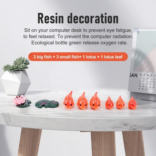 8 Piece/Lot Red Fish Miniature Figures Decorative Fairy Garden Animals ...