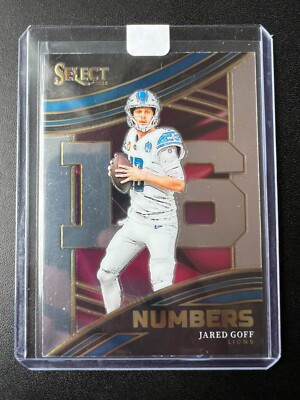 Jared Goff 2023 Panini Select Football #NMB-JGO - NUMBERS 16 - SILVER ...