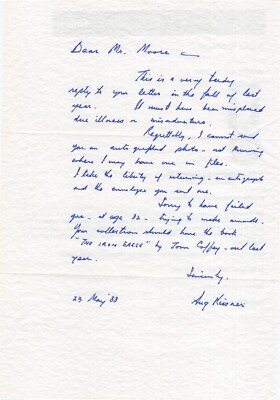 August Kissner- Signed Handwritten Letter (AF Major General) | eBay