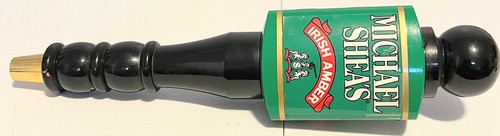Michael Shea's Irish Amber Beer Tap Handle 12" Black Green Breweriana ...