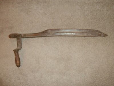 Antique Primitive Hay Knife Saw Cutting Farm Tool w/ Replaceable Blades ...