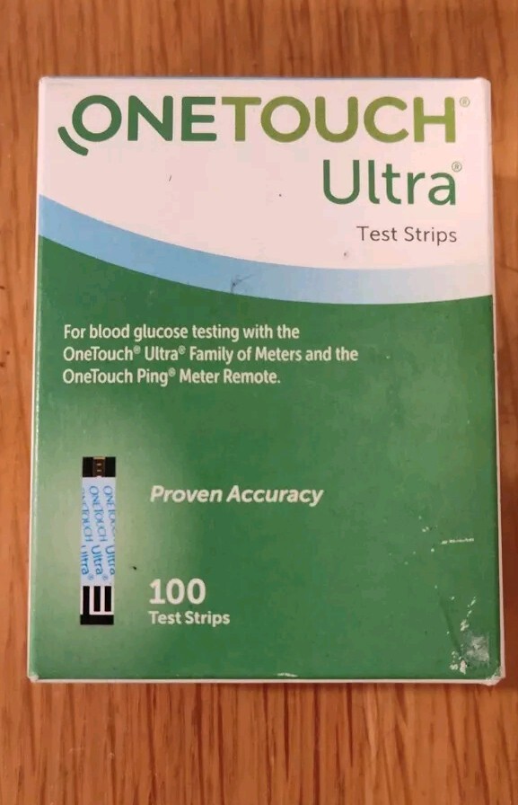 One Touch Ultra Blue Blood Glucose Test Strips - 100 Count (22895) Exp ...