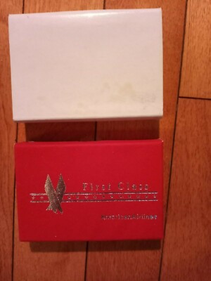 VINTAGE 1960'S AMERICAN AIRLINES PLAYING CARDS SEALED VELVET BOX FIRST ...