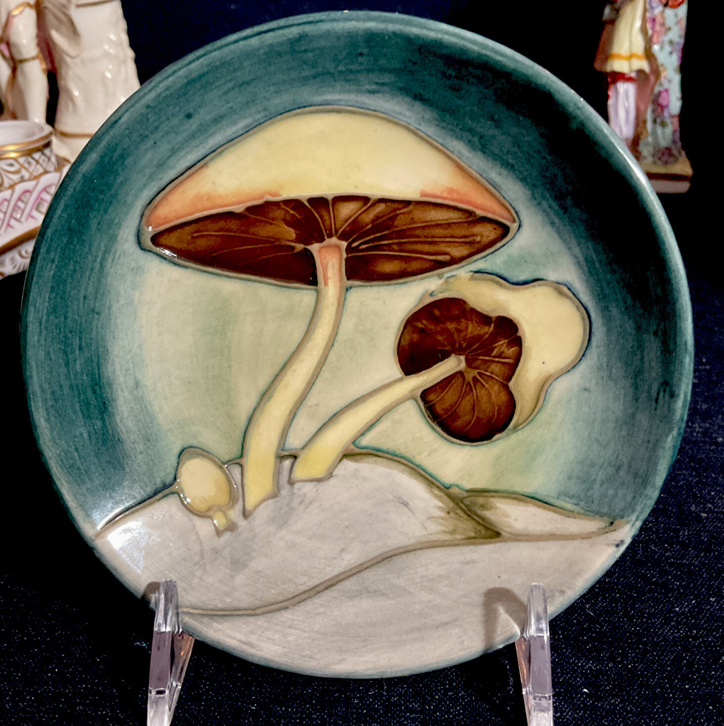 Moorcroft Fairy Rings Toadstool Vintage 780/4 Tray Philip Richardson ...