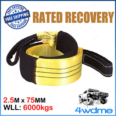 Equaliser Strap Rope 2.5M 75mm 6000kgs Recovery Tow 4WD Accessory 4x4 ...
