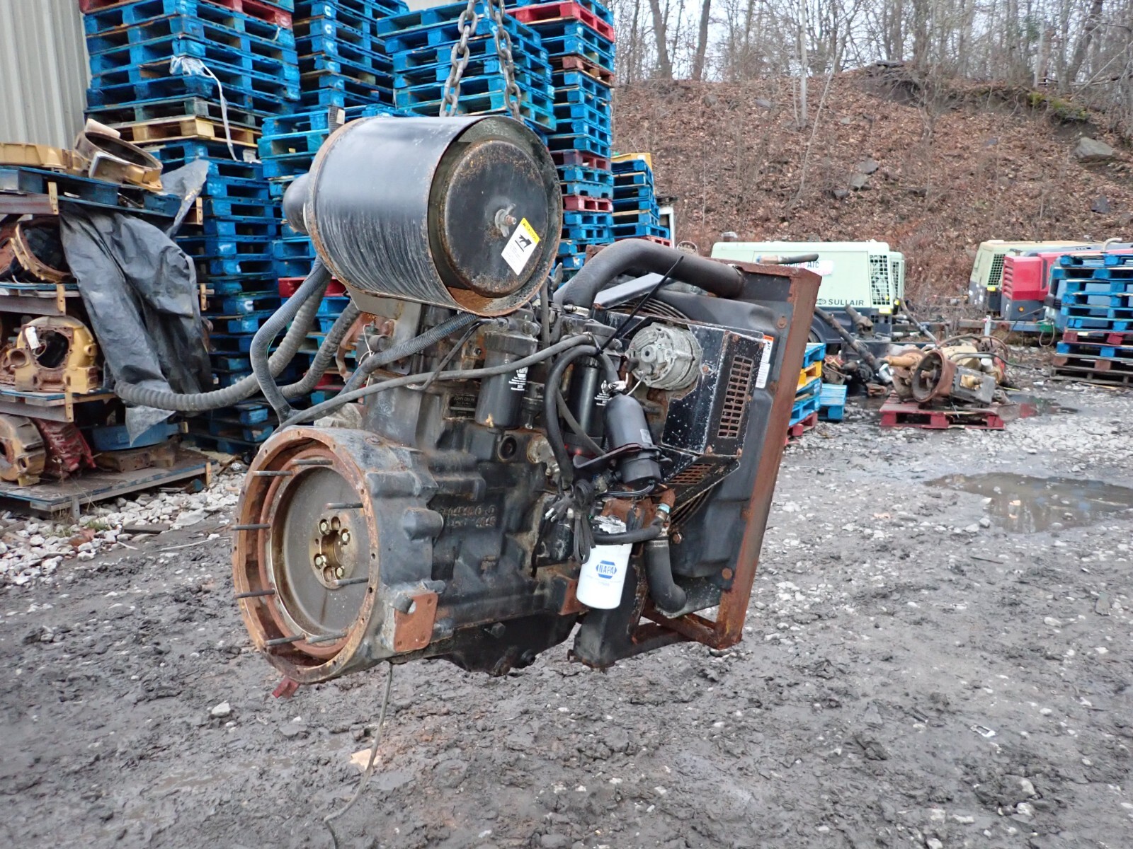 John Deere 4045HF285 Turbo Diesel Engine POWER UNIT! RUNS EXC. 4045 ...