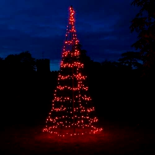 Nighttime Outdoor Trees With Lights Large Tree Kit 24V Low Voltage