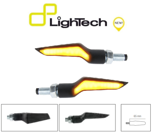 LIGHTECH Pair Indicators LED FRE931NER Universal Homologated Motorcycle ...