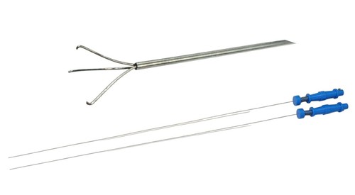 2pc Laparoscopic Urology PCNL Tripronge Forceps 5fr 60cm SS Reusable ...