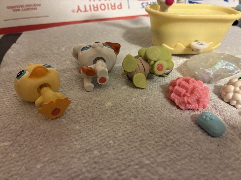 LPS Littlest Pet Shop Squeaky Clean Pets Turtle #149 Duck #150 Jack ...