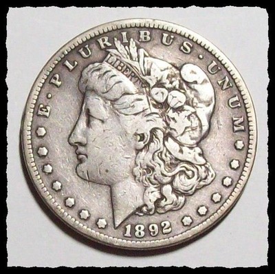 1892-S MORGAN DOLLAR Better Date Sharp F+ / VF #33D59 .900 FINE SILVER ...