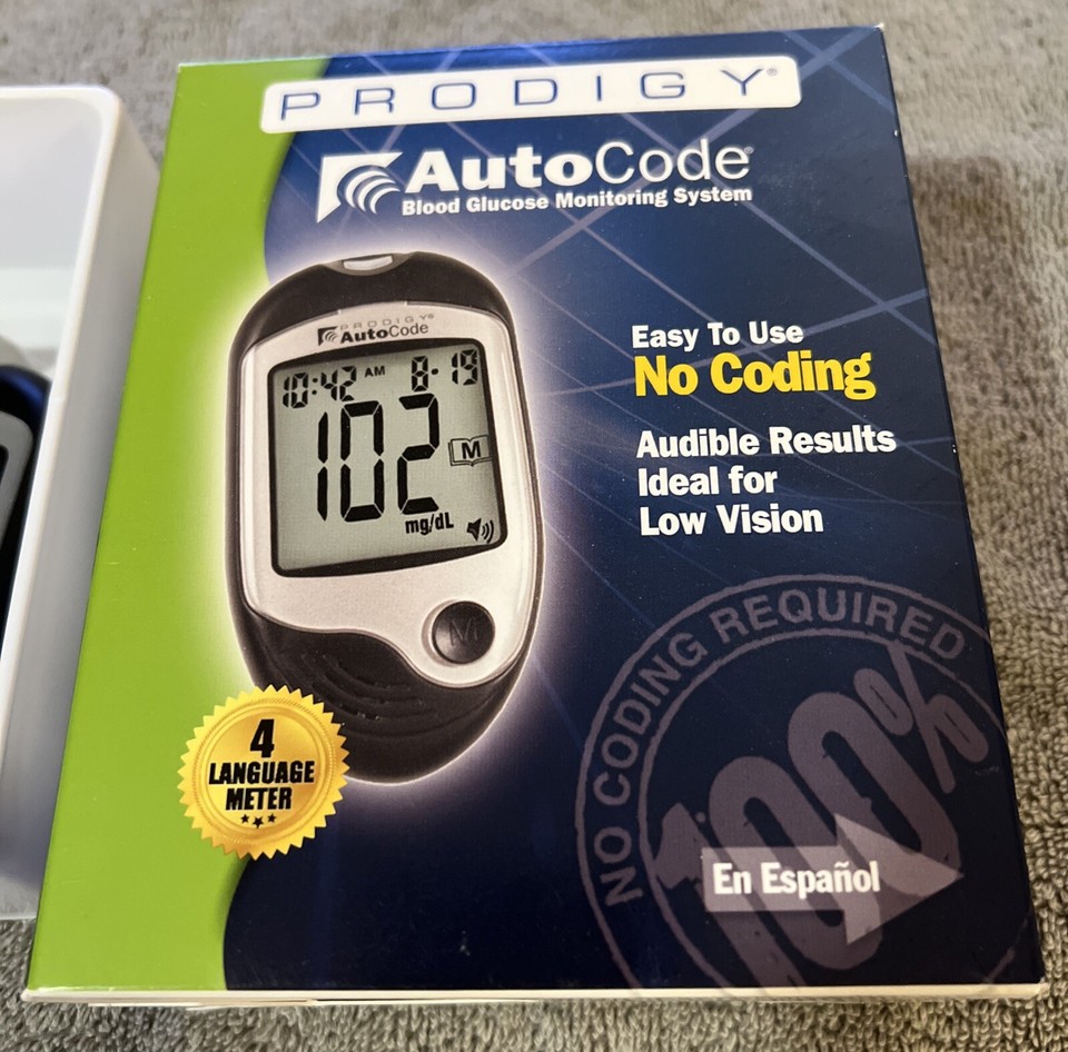 Prodigy AutoCode Talking Blood Glucose Monitoring Meter 4 Languages ...