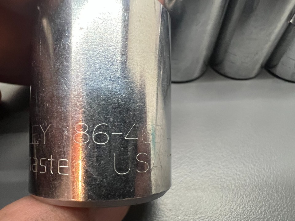 VINTAGE STANLEY WORKMASTER 1/2" DRIVE 5PC. SOCKET SET 12PT - USA - EXC ...