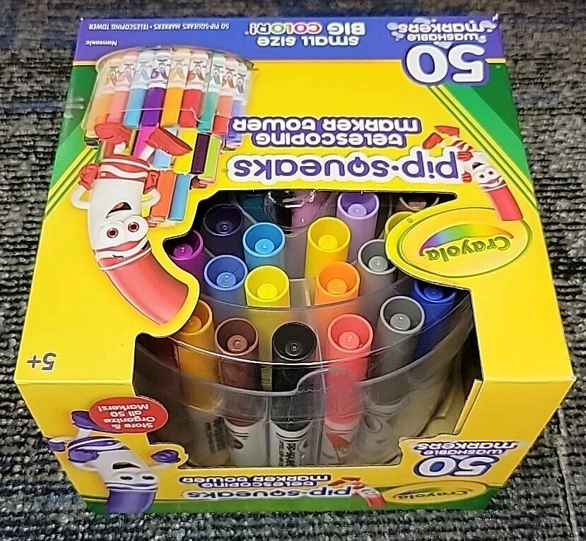(Box Of 50) Crayola Washable Markers Pip-Squeaks Telescoping Marker ...