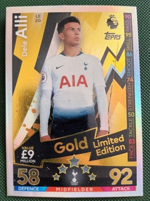 Gold Limited Edition Dele ALLI Match Attax 2018-2019 Spurs 18/19 # LE ...