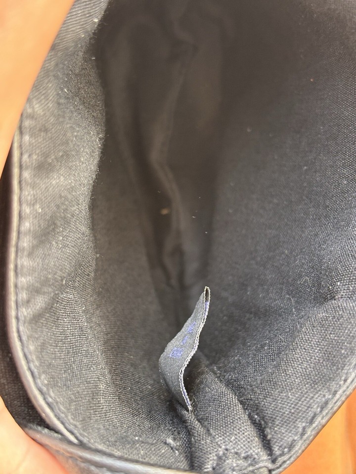 Brighton One World Vintage Black Leather Crossbody Purse Bag Slide ...