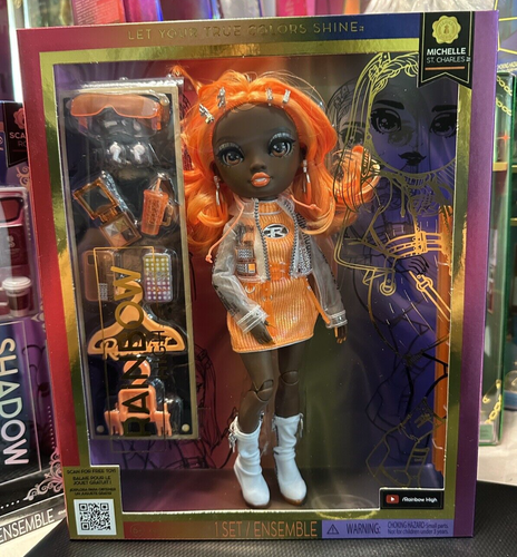 Rainbow High Michelle St. Charles Fashion Doll Neon Orange Outfit ...