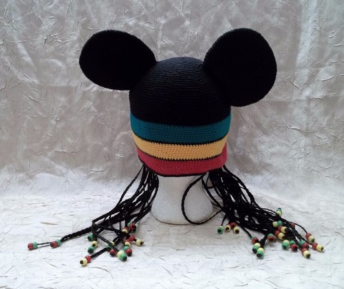 Walt Disney World Jamaica Style Knit Hat Adult Cap Dreadlocks and ...
