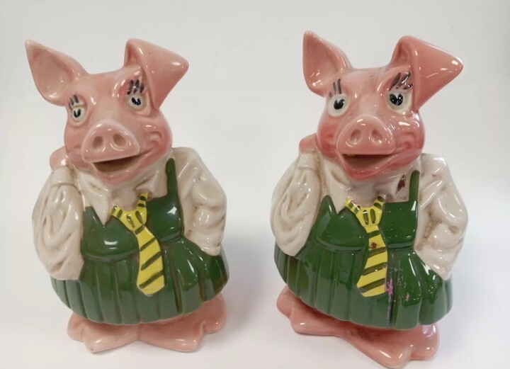 Vintage Natwest Wade England Porcelain Pig Figures Set of 4 ...
