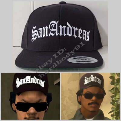 GTA Grand Theft Auto San Andreas Ryder All Black Snapback Hat Cap | eBay