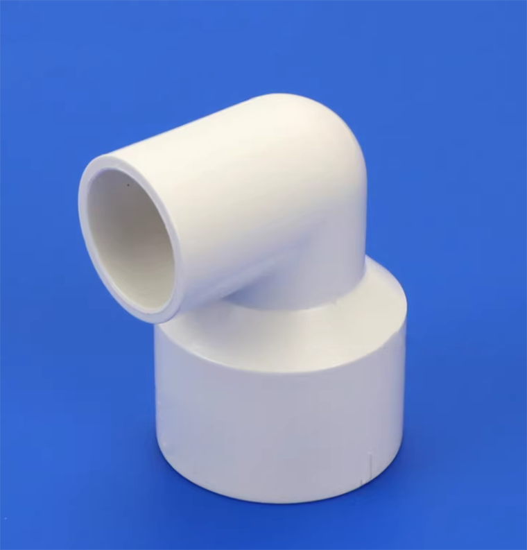 PVC Reducing Elbow Pipe Connector UPVC White Plastic Water Pipe ...