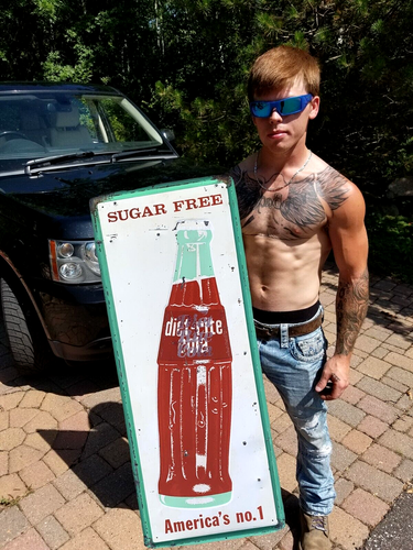 Vintage Early Metal Diet Rite Cola Vertical Bottle Soda Pop Sign 18 by ...