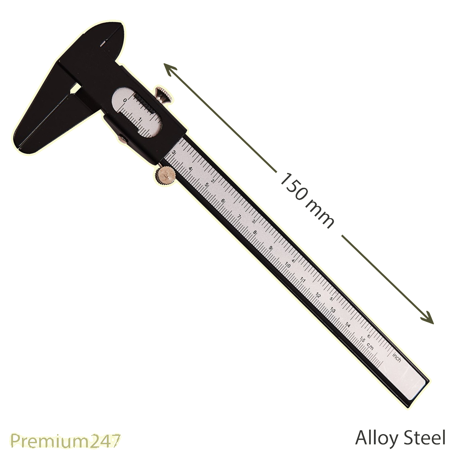 150mm Vernier Caliper Internal & External Diameter Measuring Tool Pipe ...