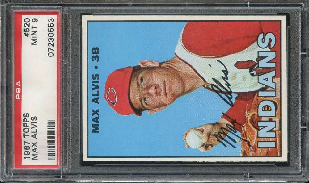 1967 TOPPS #520 MAX ALVIS PSA 9 INDIANS *B67376 | eBay