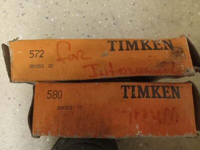 TIMKEN # 580 CONE, 572 CUP / TAPERED ROLLER BEARING. (1 SET). | eBay