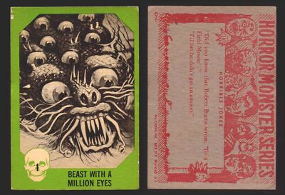 1961 Horror Monsters Series 1 Green Trading Card You Pick Singles #1-66 ...