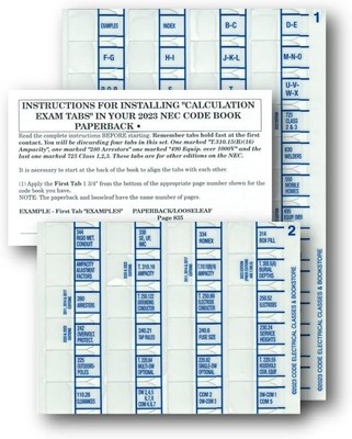 Tom Henry's 2023 NEC, National Electrical Code, Book Index Tabs | eBay
