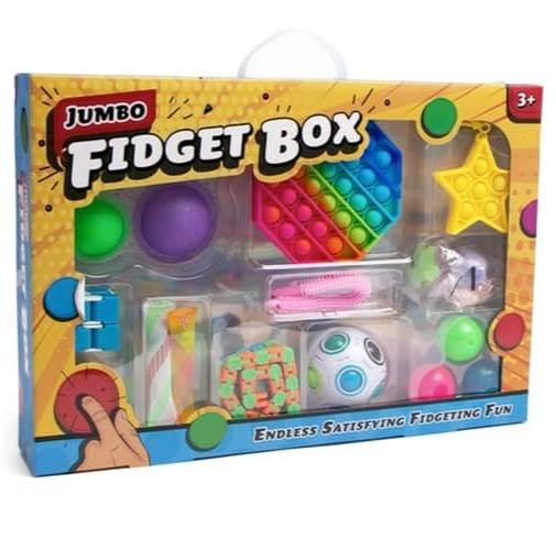 Jumbo Fidget Toys Box Push Pop Sensory Autism Toy Stress Relief Gift ...