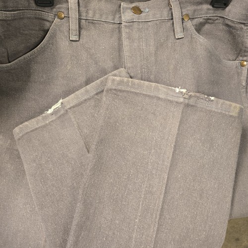 Starched Wrangler Men's Jeans Dusty Plum Grey Size 34x38 Tall Leather ...