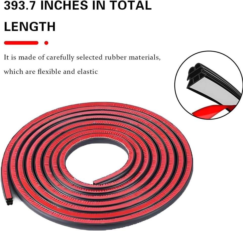 Car Door Seal Strip, Rubber 3 Layers Vehicle Weather Stripping-3 Layers ...