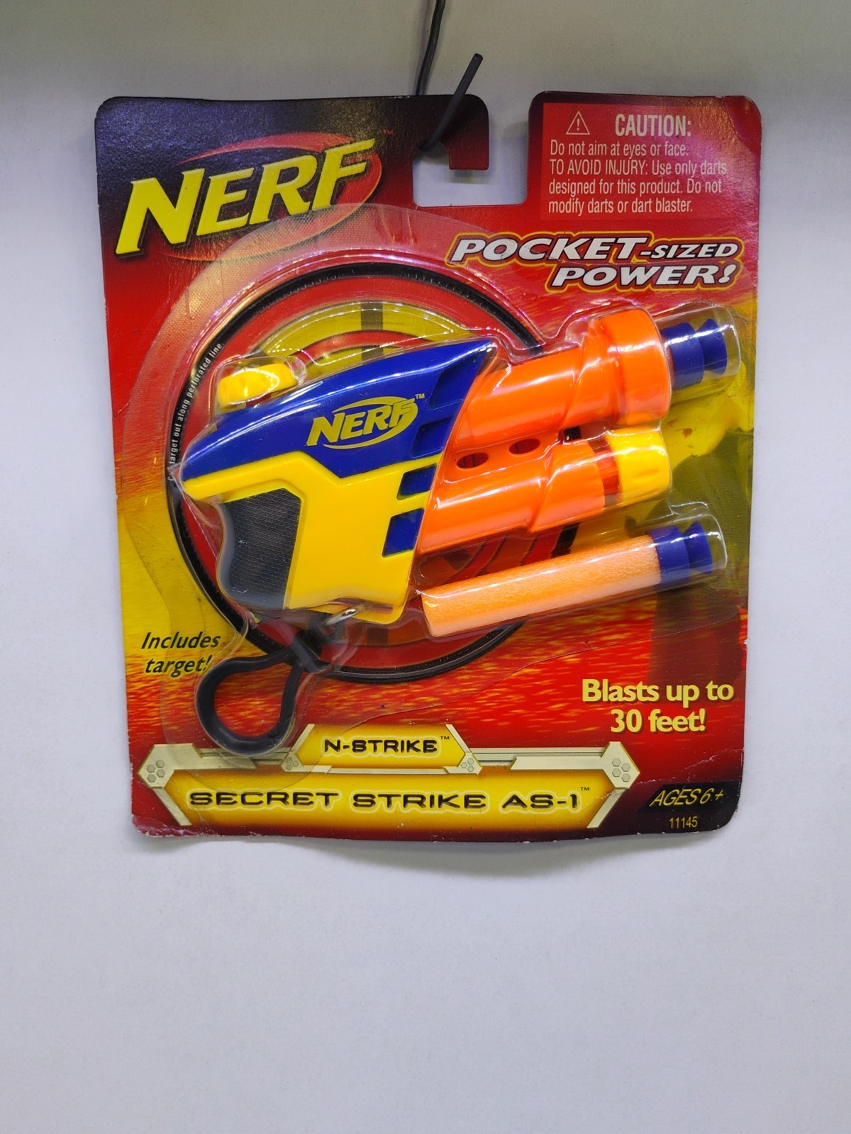 MINI NERF DART GUN POCKET SIZED SECRET STRIKE AS-1 HASBRO Blue & Yellow ...