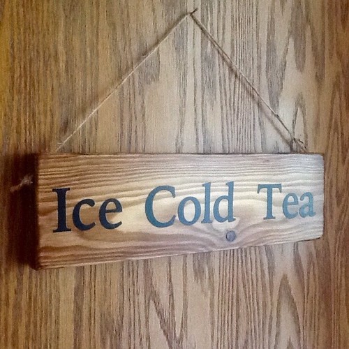 Handmade Rustic Primitive Country Farmhouse ICE COLD TEA Solid Wood ...