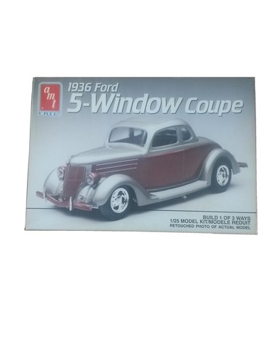 NEW ERTL AMT 1936 FORD 5 WINDOW COUPE MODEL CAR KIT SKILL LEVEL 2 | eBay