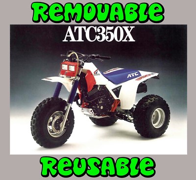 1986 Honda 350X ATC Wall Decal Sticker Removable/Reusable | eBay