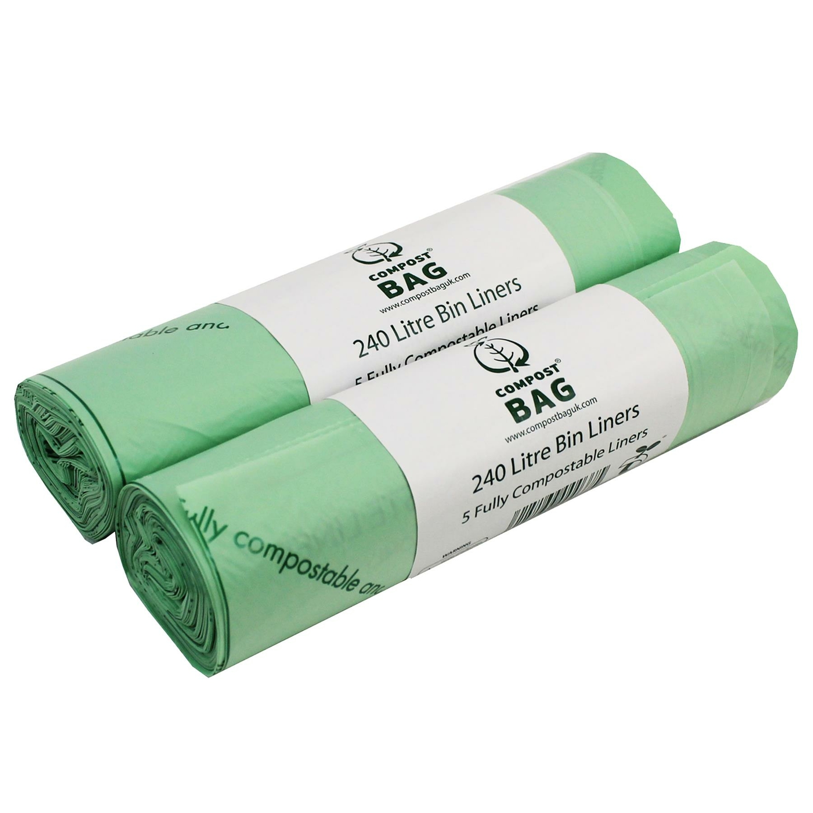 240L x10 Compostable Wheelie Bin Sacks - Compost Bag Bin Liners- 240 ...