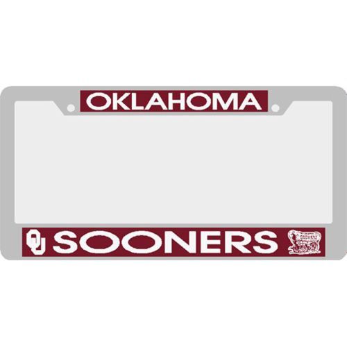 Oklahoma Sooners Metal License Plate Frame W/domed Insert - Crimson ...