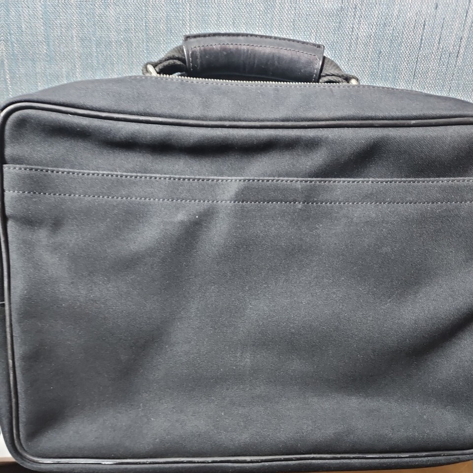 Vintag Coach Black Canvas Transatlantic Laptop Messenger Organizer Bag ...