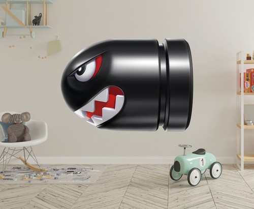 Banzai Bullet Bill Super Mario Bros Wall Decal Removable Sticker Kids ...