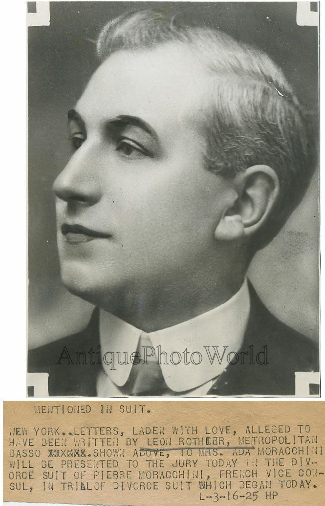 Leon Rothier bass opera singer antique music photo | eBay UK