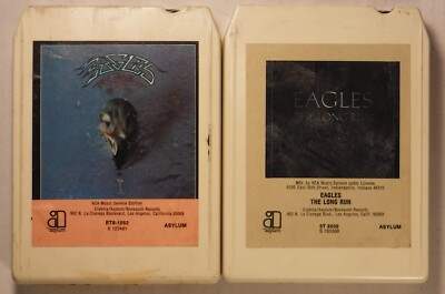 TWO EAGLES 8-TRACK TAPES / ASYLUM / RCA MUSIC SVC / THE LONG RUN ...