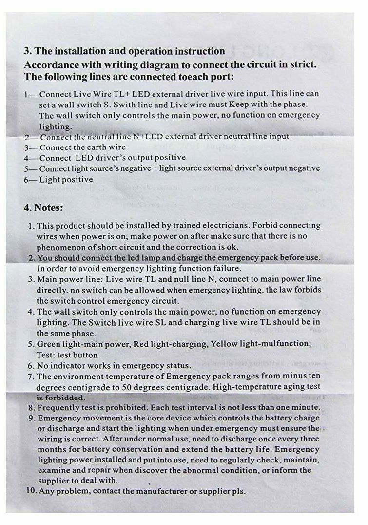 LED 600 x 600 Panel Light Emergency Battery Pack Kit 3 Hour EM3 Power ...