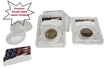 8-Pack Premium Acrylic Coin Slab Holder with 26mm Ring for US Small ...