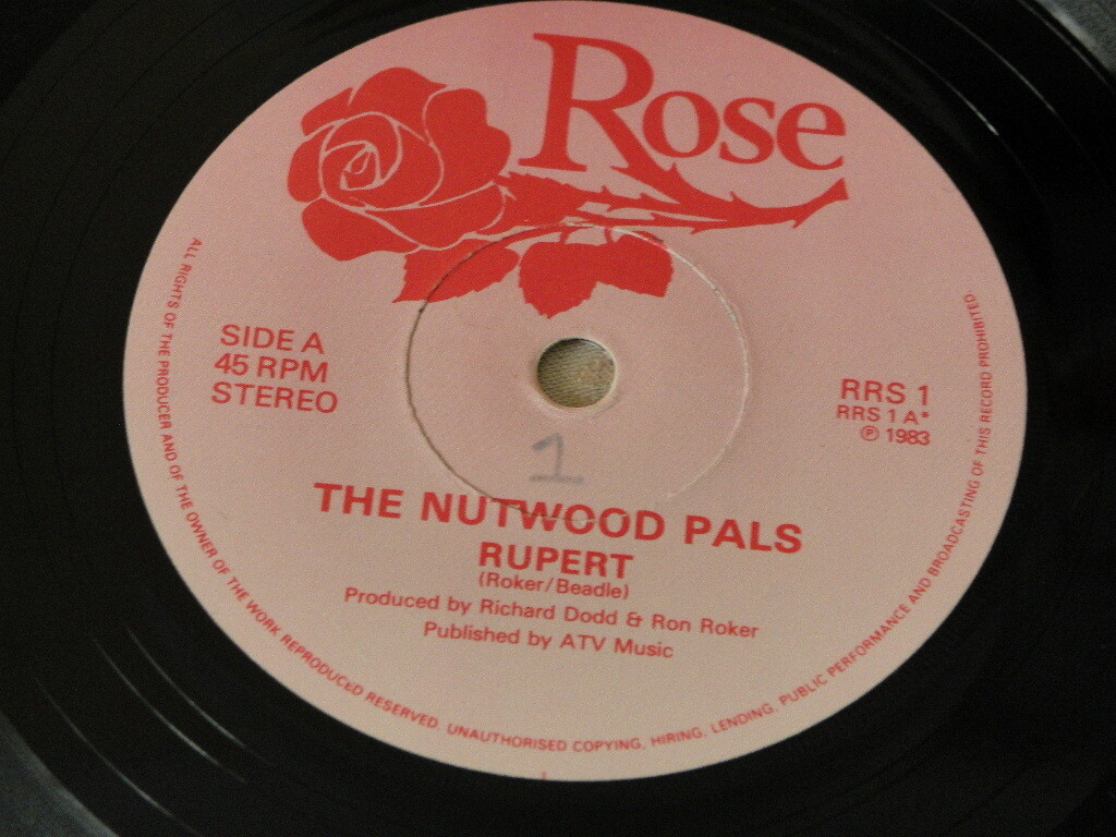 The Nutwood pals Rupert 45rpm 7in vinyl record. Rose RRS1A Chrysalis ...