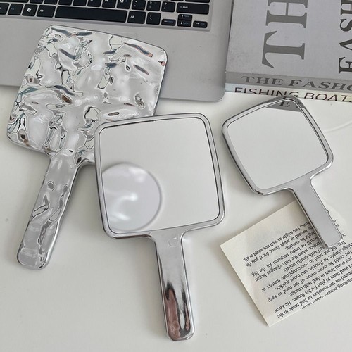 Round Hand Handle Makeup Mirrors Electroplated Small Make Up Mirror | eBay